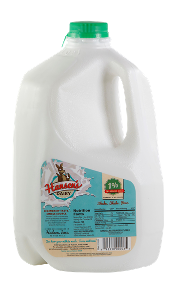 Hansen's Dairy 1% Milk Gallon | Hy-Vee Aisles Online Grocery Shopping