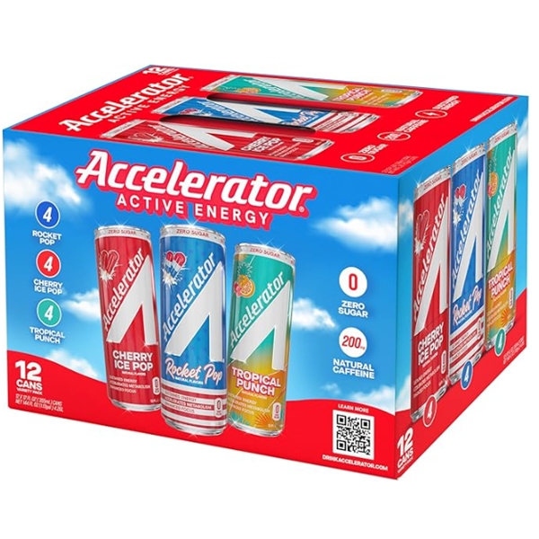 Accelerator Energy Drink Sugar Free, Variety Pack, 12Pk | Hy-Vee Aisles ...
